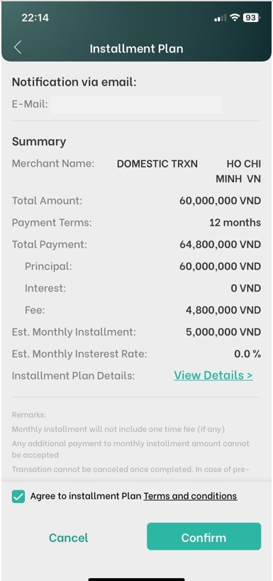 K PLUS Vietnam Application Guide - Installment